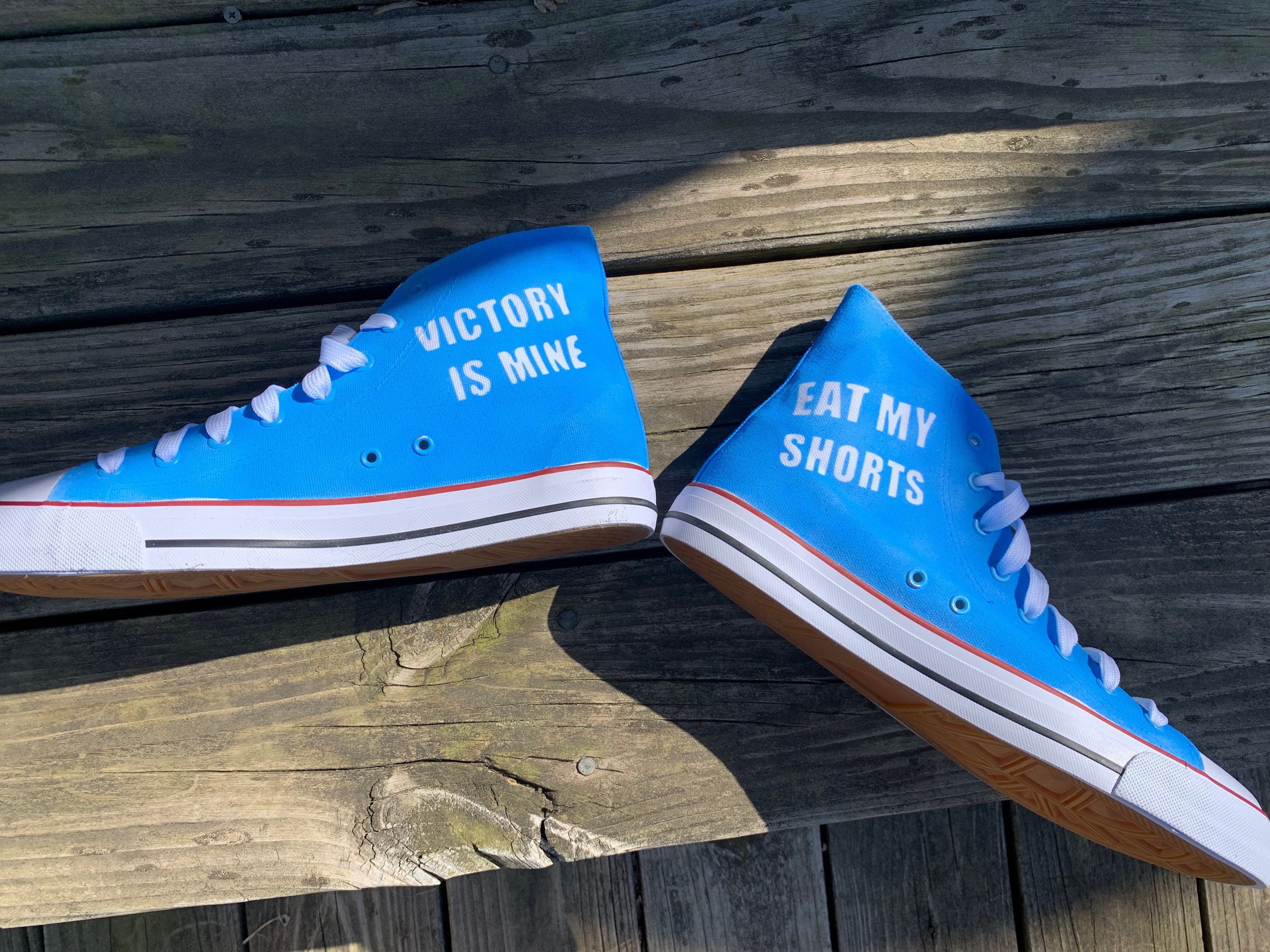 Stewie X Bart Simpson Converse Hightops Painted Sneakers Coopskicks ...