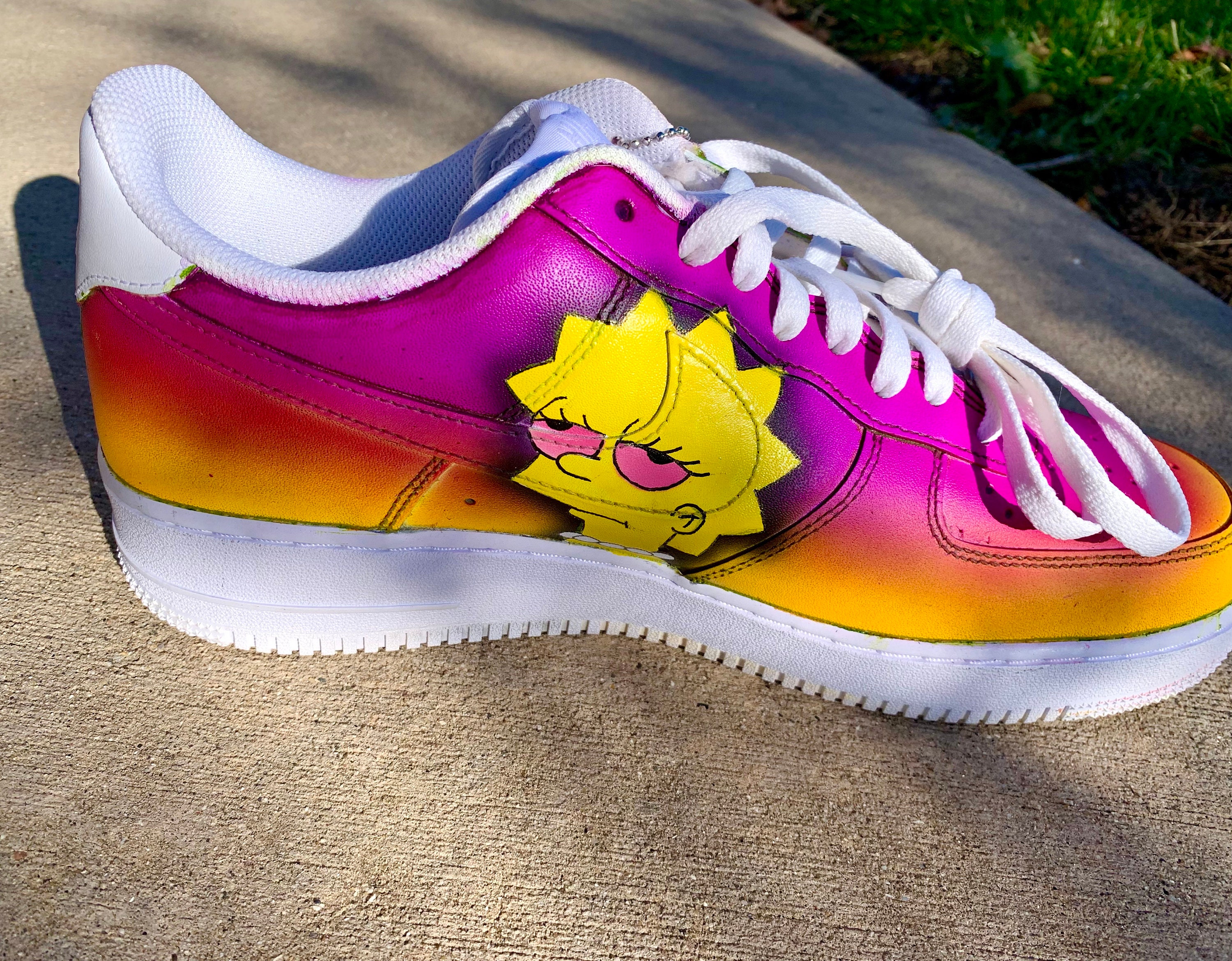 Custom Stoned Simpsons Air Force Ones, Personalized Sneakers, AF1 ...