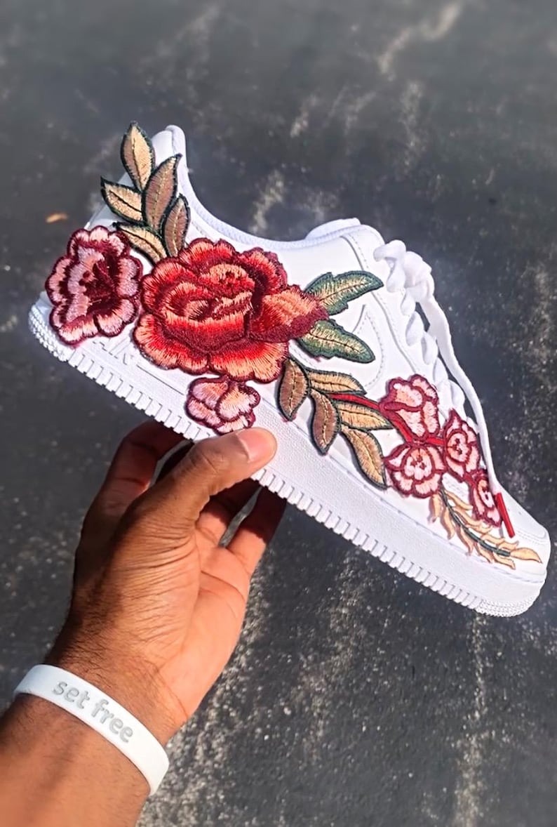 Custom Floral Af1s, Gift for Her, Bridal Sneakers, Multicolor Floral ...