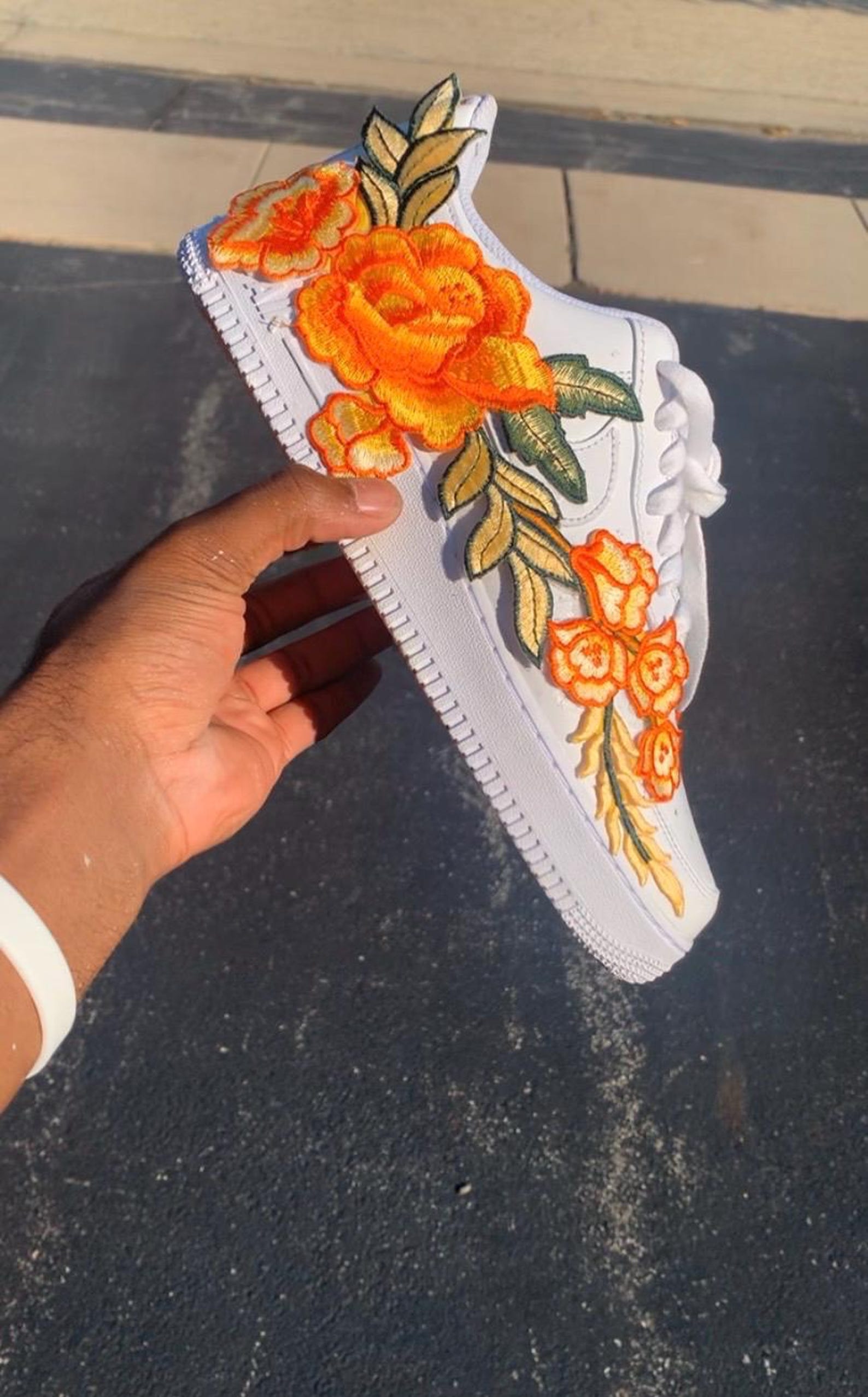 Custom Floral Af1s, Gift for Her, Bridal Sneakers, Multicolor Floral ...