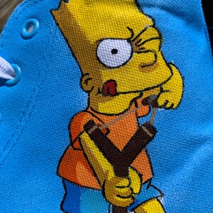 Stewie X Bart Simpson Hand-painted Hightops - Etsy
