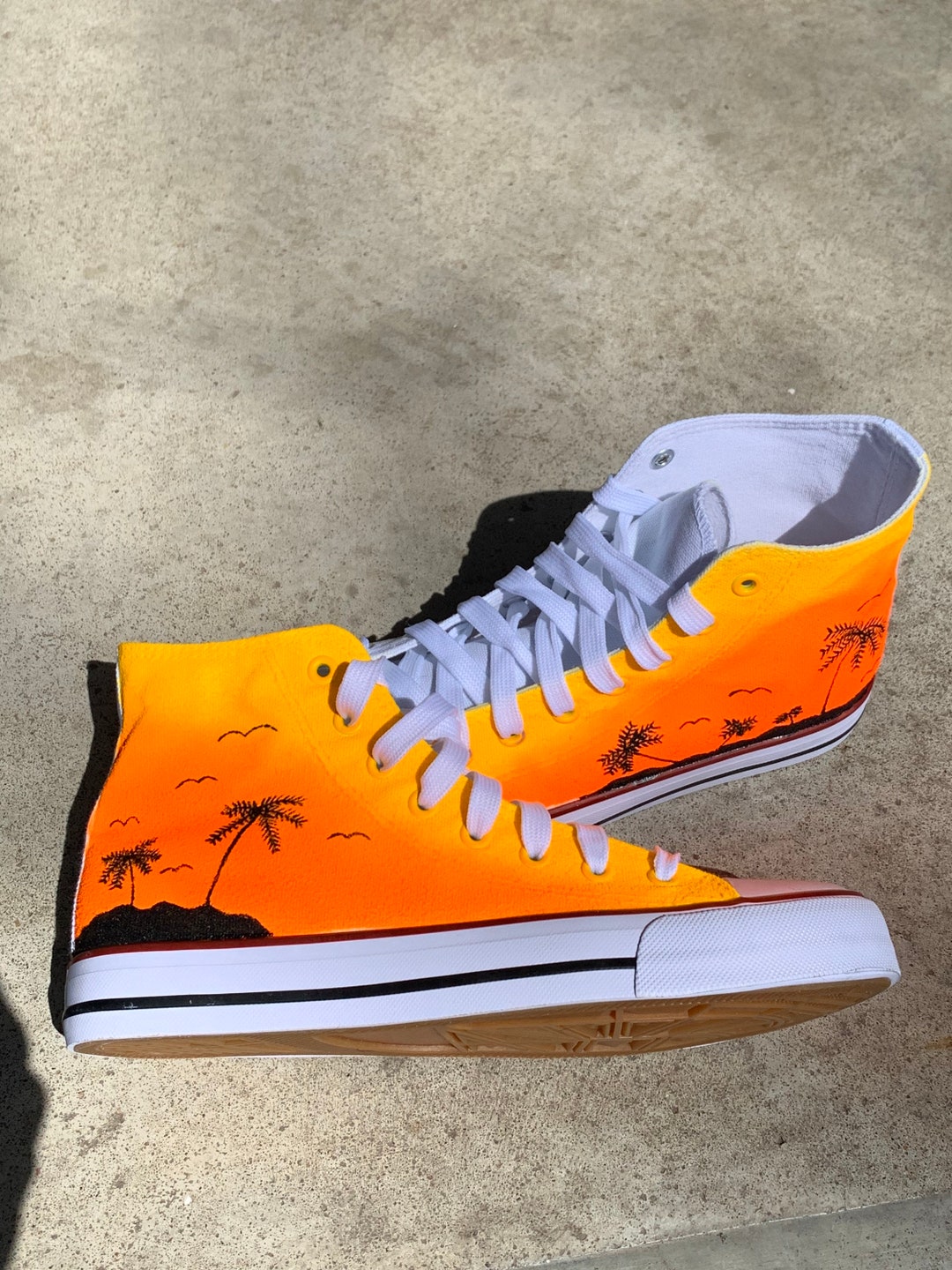 Sunset Hightops, Coopskicks, Coops Kicks, Sunset High-tops Art, Sunset ...