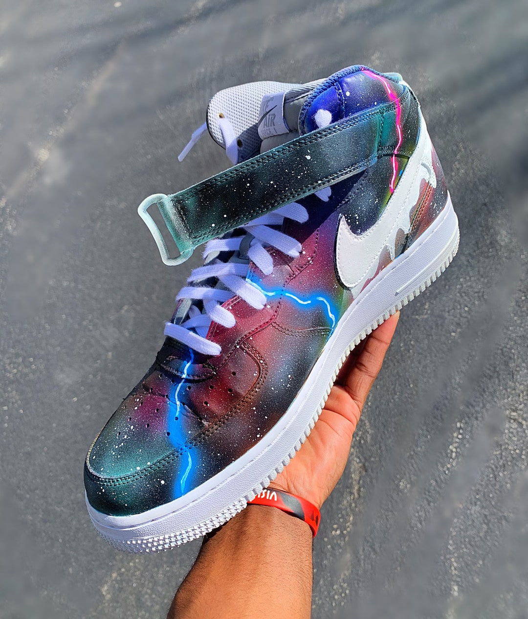 Custom Galaxy Hightop Af1s: Hand-painted Unisex Sneakers - Etsy