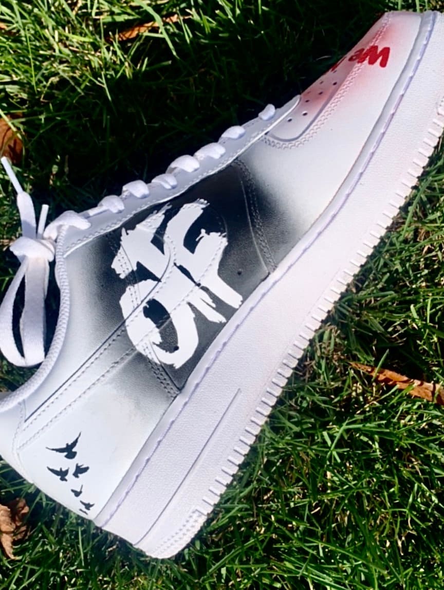 Custom Memorial Air Force Ones: Hand-painted Tribute Sneakers - Etsy