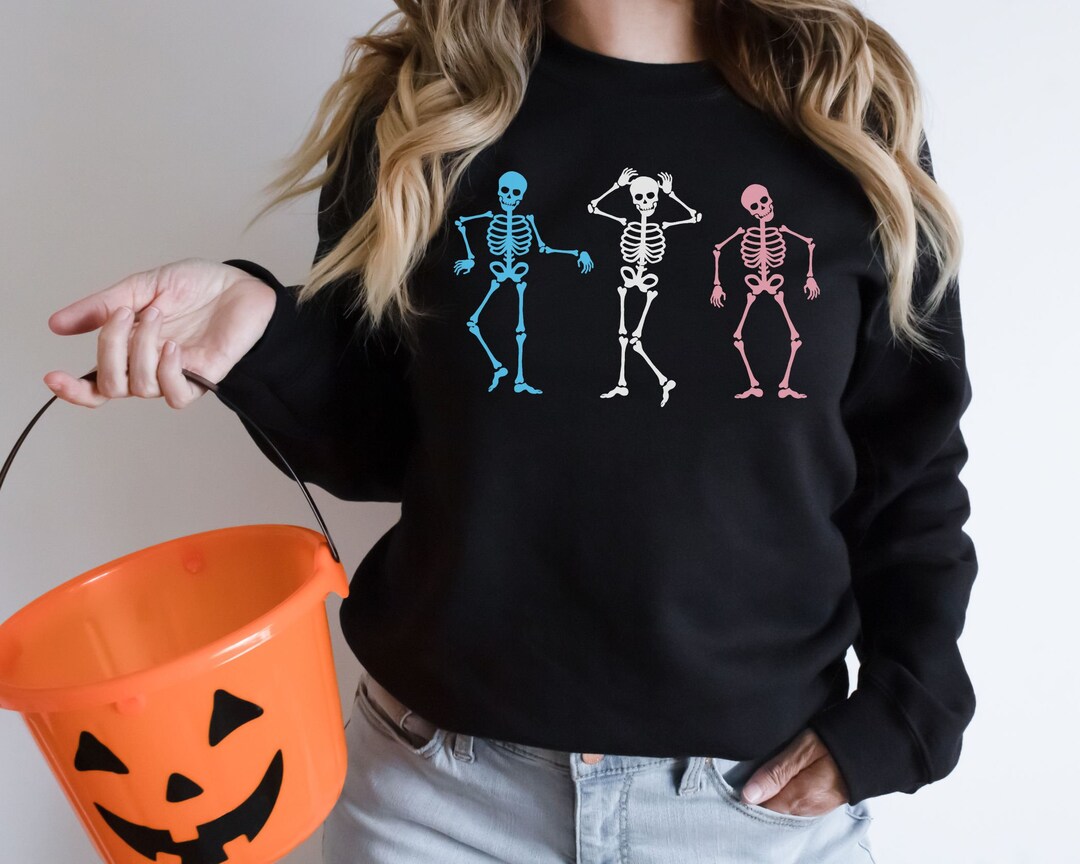 Transgender Shirt, Trans Pride Skeletons Halloween Sweatshirt, Subtle ...