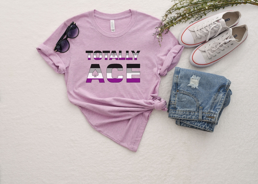 Asexual Shirt in Asexual Pride Flag Colors, Ace Pride Shirt, Totally ...