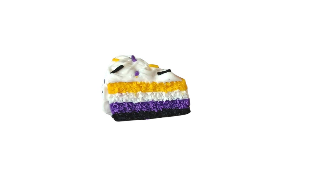 Miniature Non Binary Cake, Non Binary Pride Jewelry, LGBTQIA Pride ...