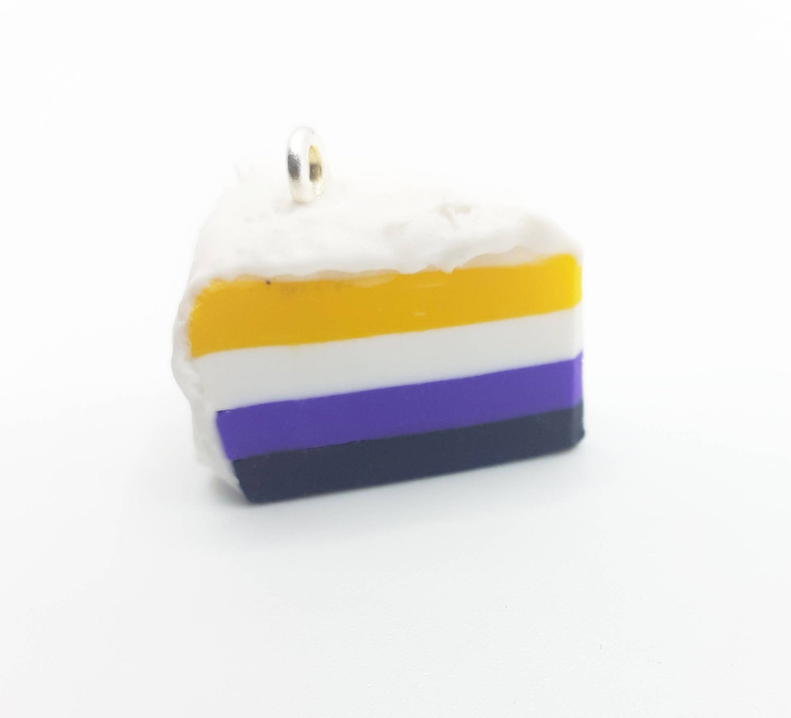 Miniature Non Binary Cake Non Binary Pride Jewelry LGBTQIA - Etsy