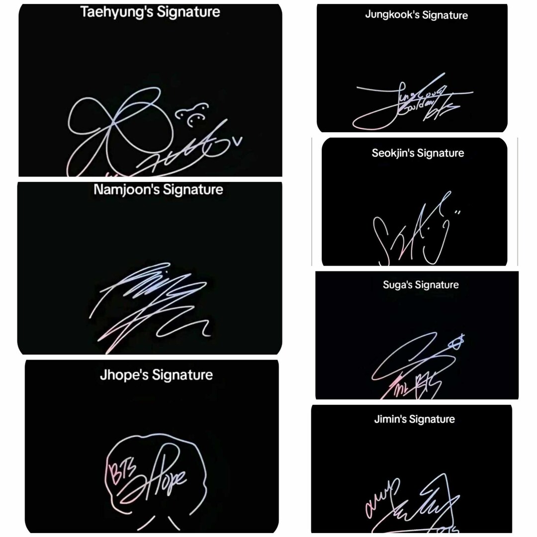 BTS Autograph Set, BTS Collection, BTS Merch, Bts Photo, Bangtan Boys ...