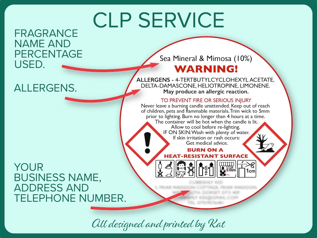 Handmade CLP Label Service: Candle Legal Requirements (UK) - Etsy UK