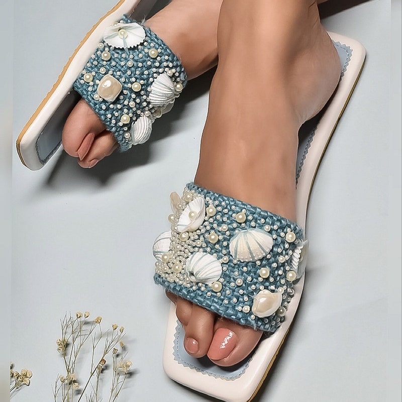 Open Toe Flat - Etsy