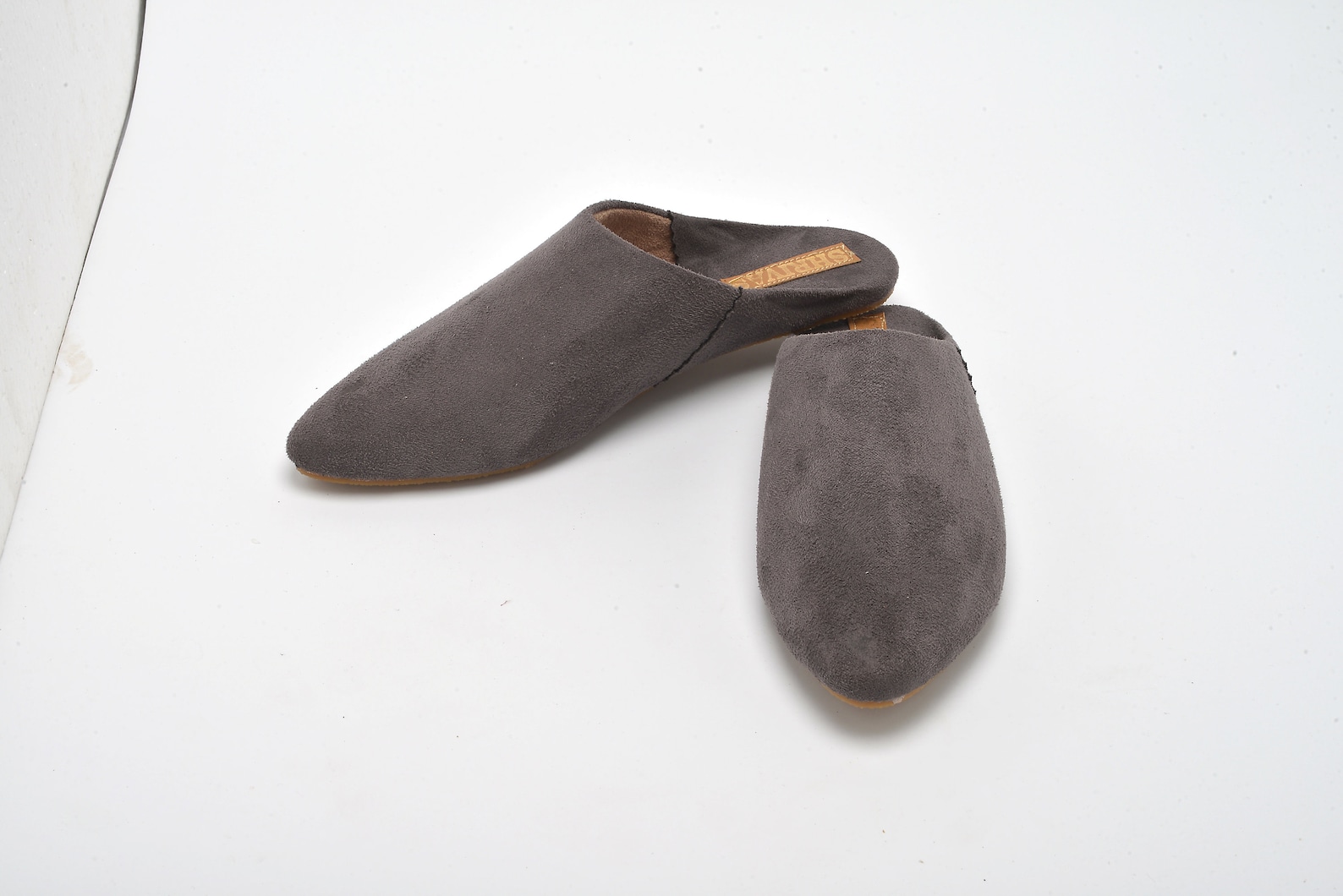 Moroccan Suede Pointy Babouche, Moroccan Slippers, Summer Mules, Womens ...