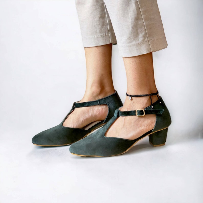 Dark Green Wedding Sandals for Bride Dark Green Heels Bridal - Etsy