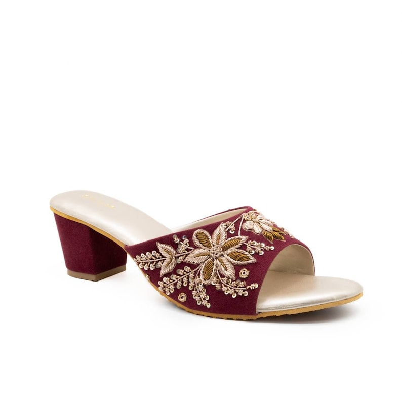 Bridal Shoes Burgundy Wedding Shoes Velvet Red Heels Dark - Etsy