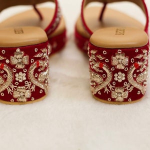 Ethnic Indian Women Velvet / Suede/synthetic Leather Shoe With ...