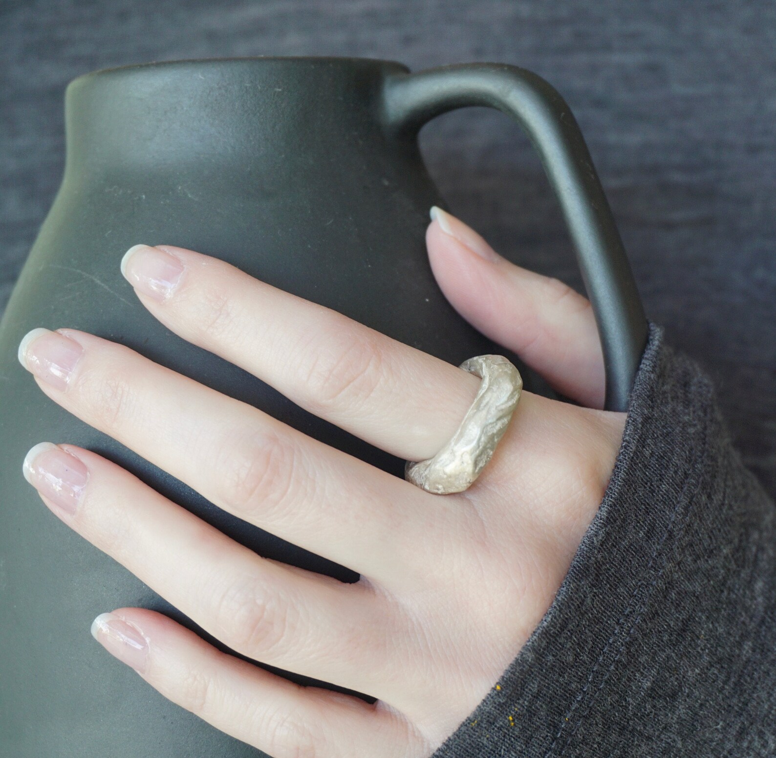 Chunky Sculpted Ring Material Look Ring African Design - Etsy