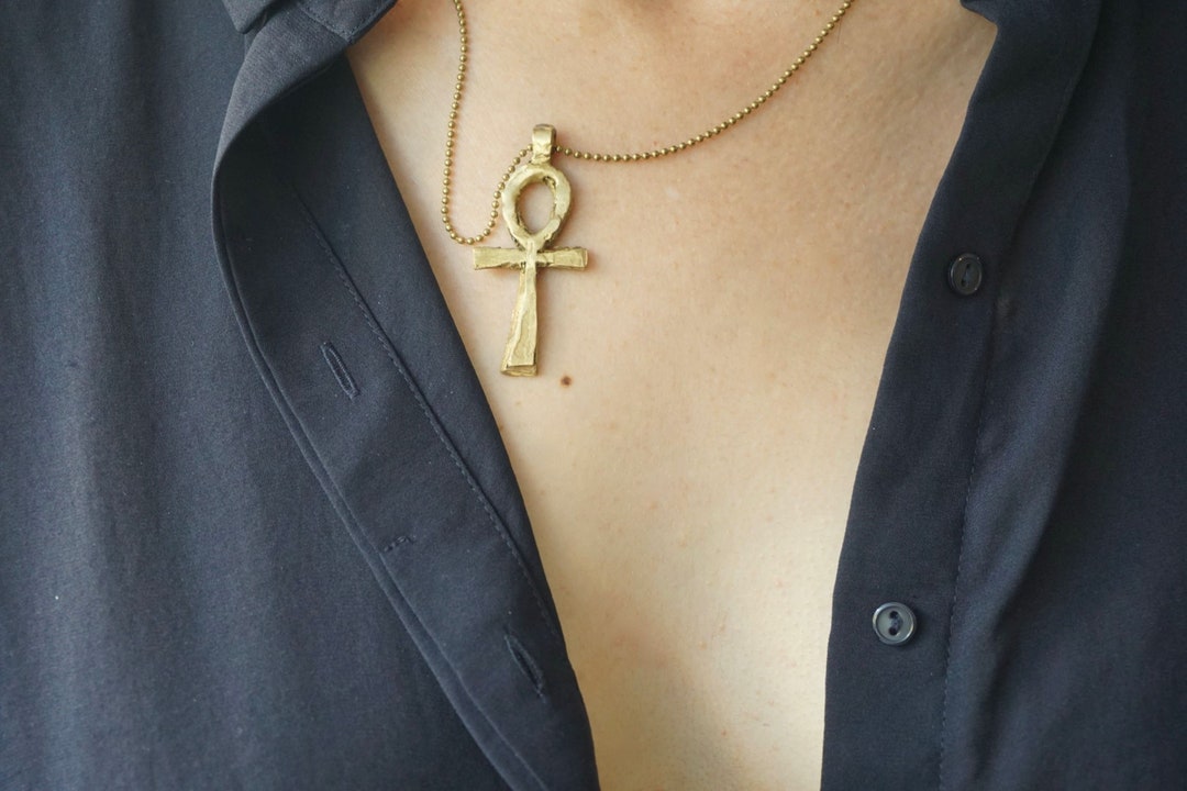 The Symbol of Life Brass or Gold Plate Pendant - Etsy
