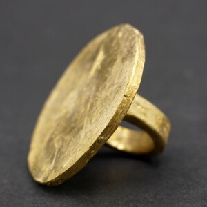 Circular Flat Top Statement Rings, Signet Ring With a Rounded Top ,huge ...