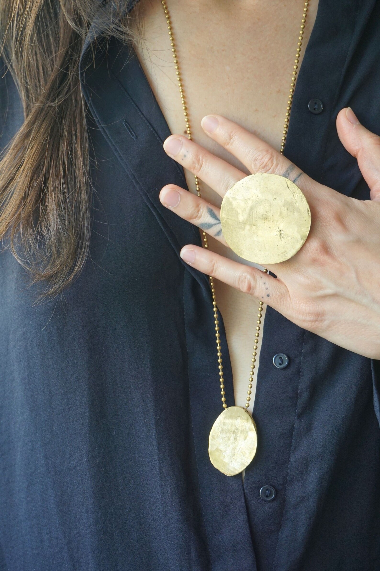 Circular Flat Top Statement Rings, Signet Ring With a Rounded Top ,huge ...