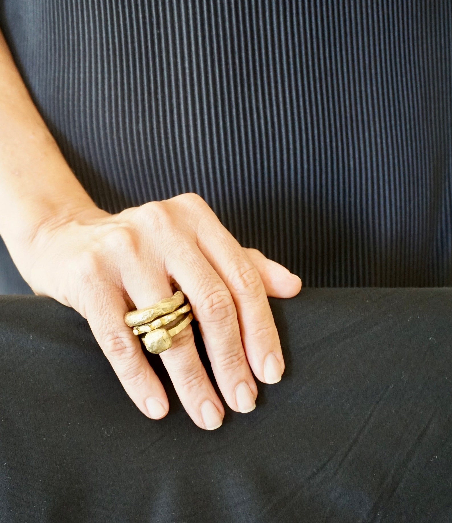 Brass Crown Ring, Sculpted Ring With a Material Look, African-inspired ...