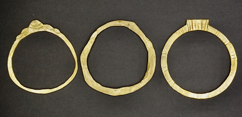 Brass Bangle Stacking Bracelets Set - Etsy