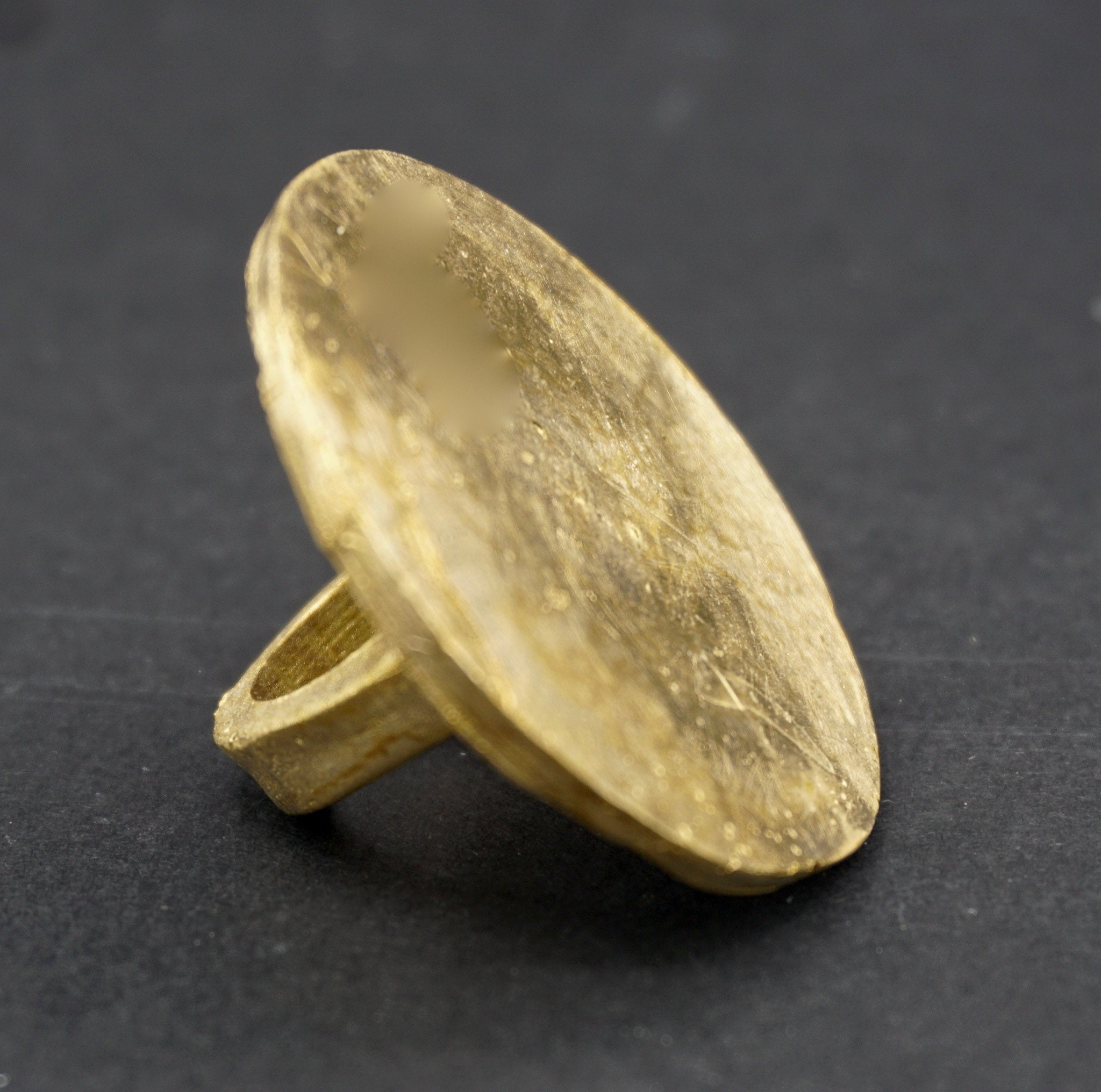 Circular Flat Top Statement Rings, Signet Ring With a Rounded Top ,huge ...