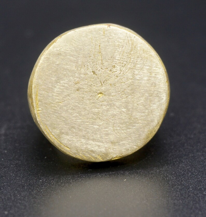 Circular Flat Top Statement Rings, Signet Ring With a Rounded Top ,huge ...
