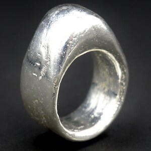 Brass Signet Ring for Women ,wide Seal Ring Thick and Chunky With ...