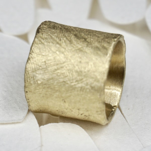 Wide Gold Ring - Etsy