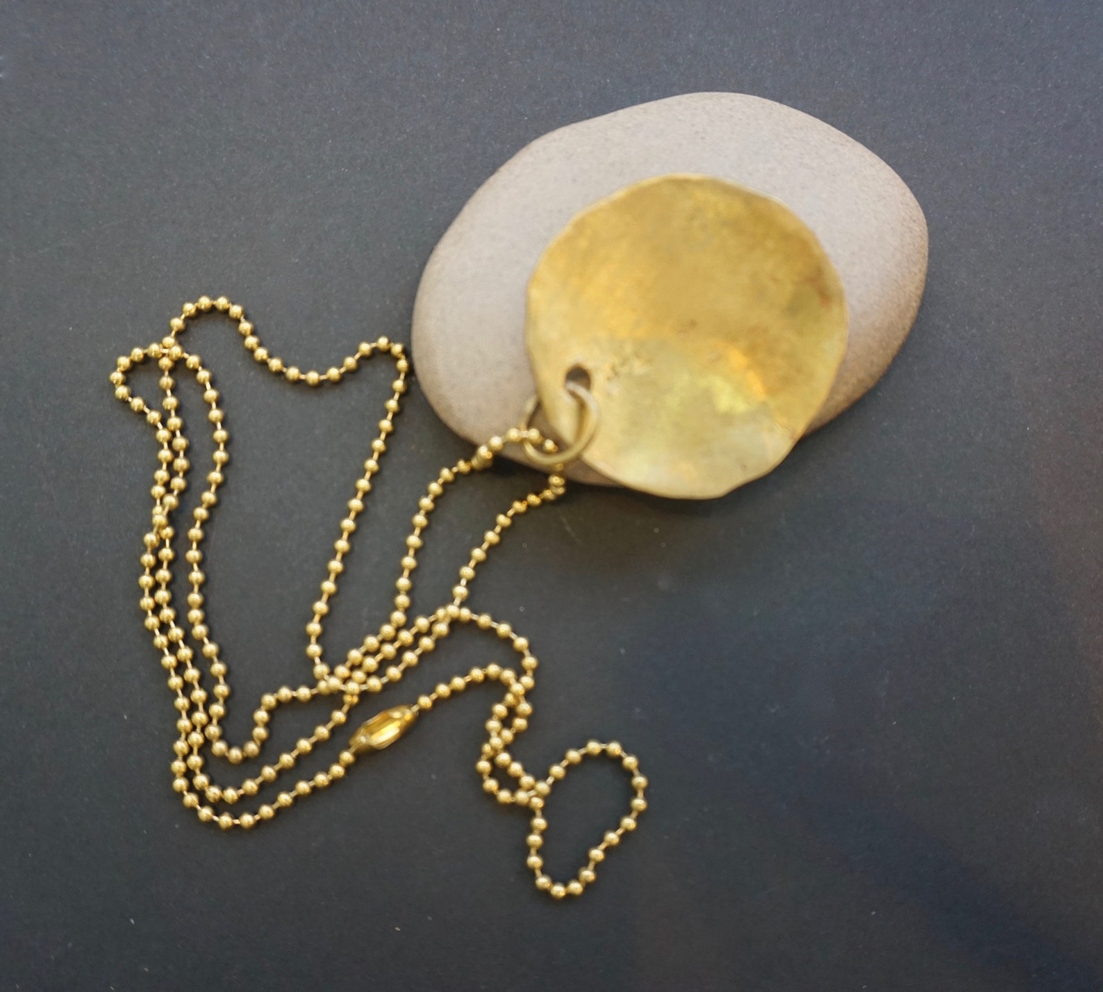 Necklace ,brass Pendant, Handmade, in a Unique Design.brass Necklace ...