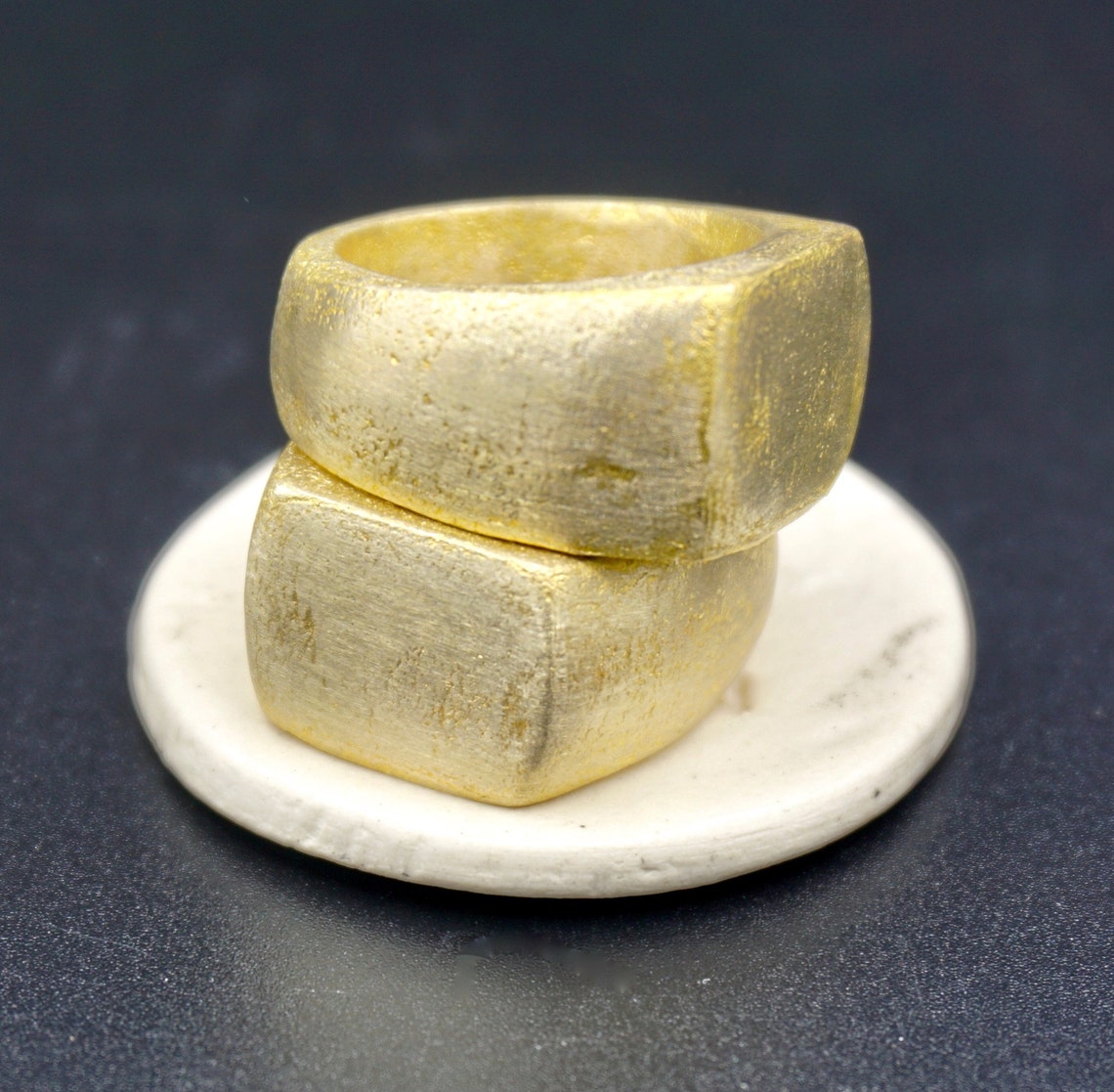 Delicate Signet Ring Brass Seal Ring - Etsy