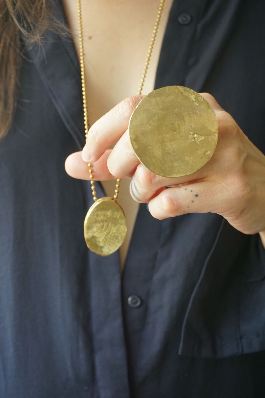 Circular Flat Top Statement Rings, Signet Ring With a Rounded Top ,huge ...