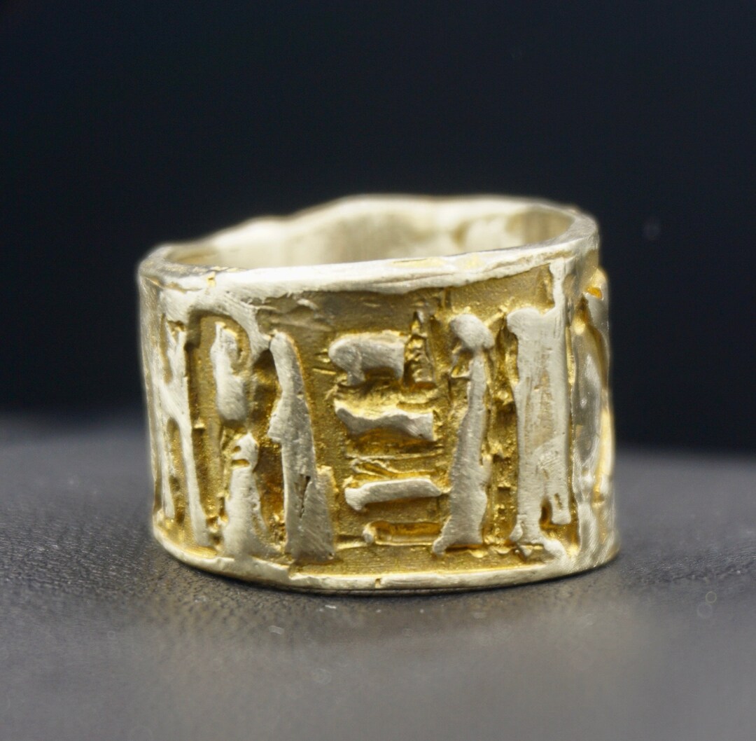 Textured Brass Ring,hammered Ring ,rough Look Ring, Impressive Brass ...