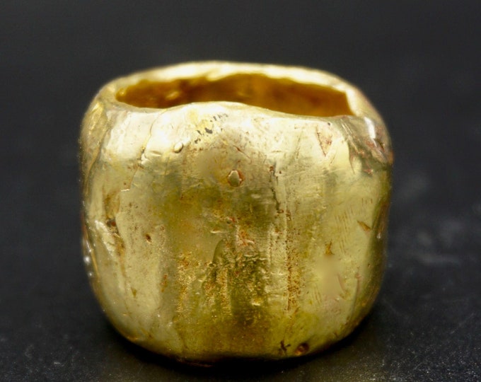 Statement Rough Ring, Asymmetric Sculpted Brass Ring With Volume and ...