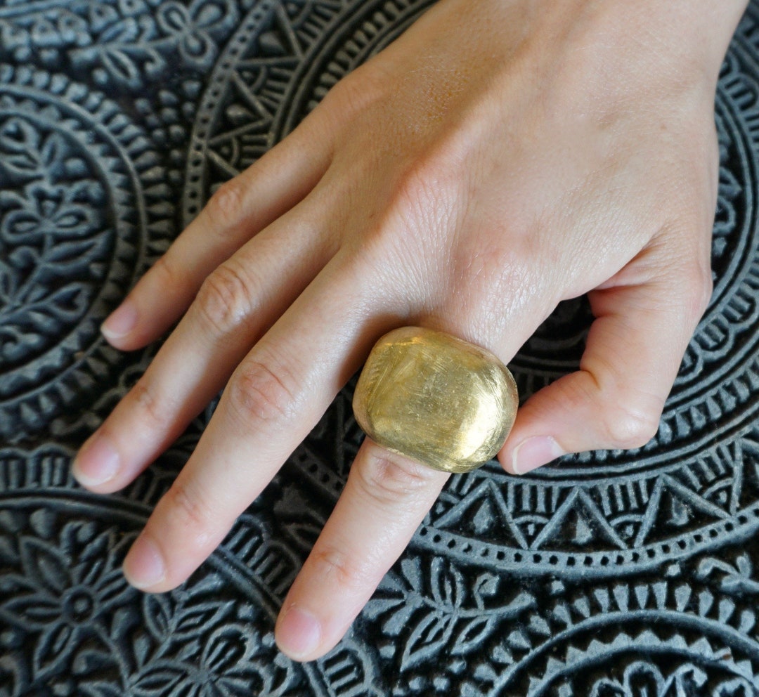 A Huge Brass Ring, Wraps Around the Finger - Etsy