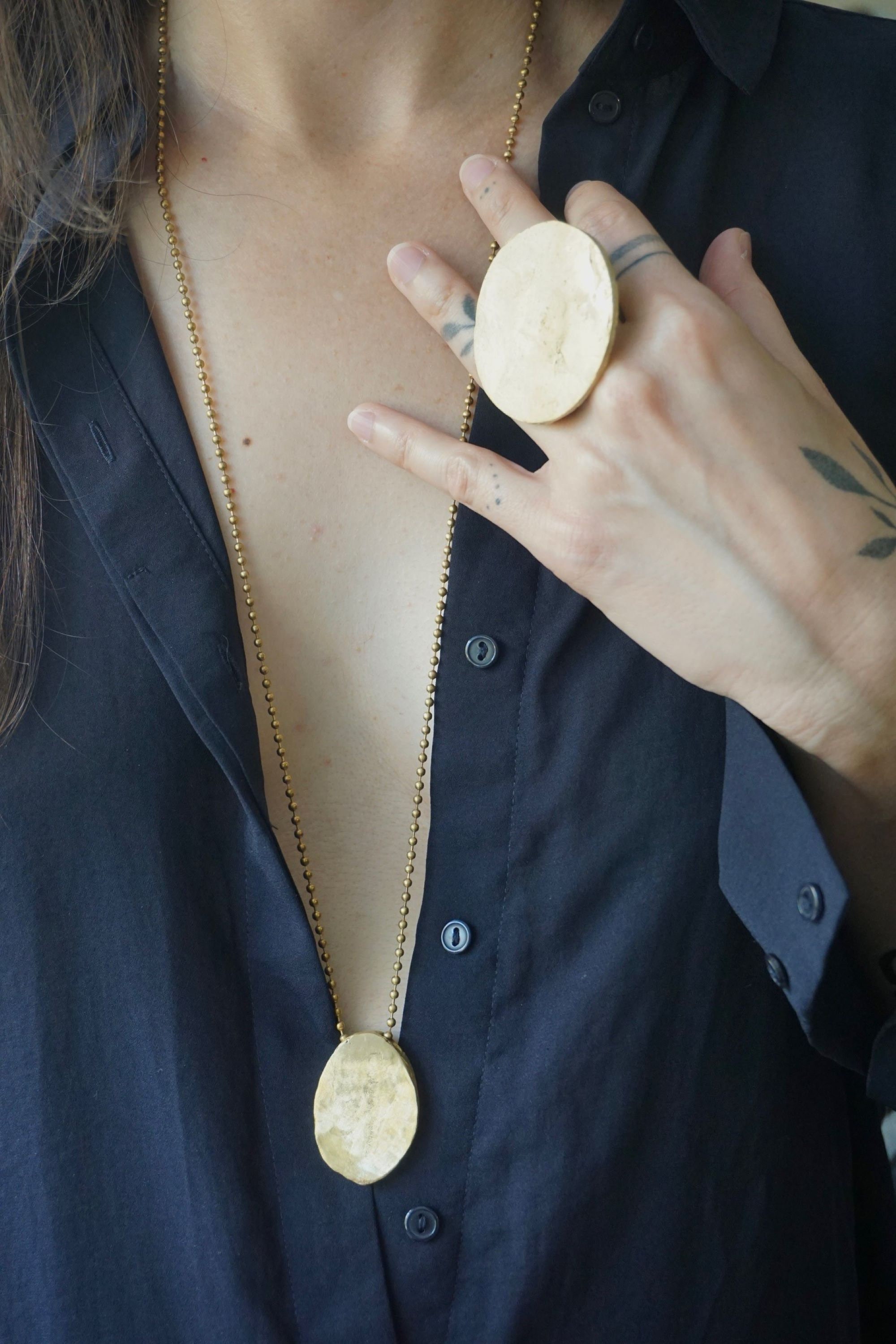 Circular Flat Top Statement Rings, Signet Ring With a Rounded Top ,huge ...