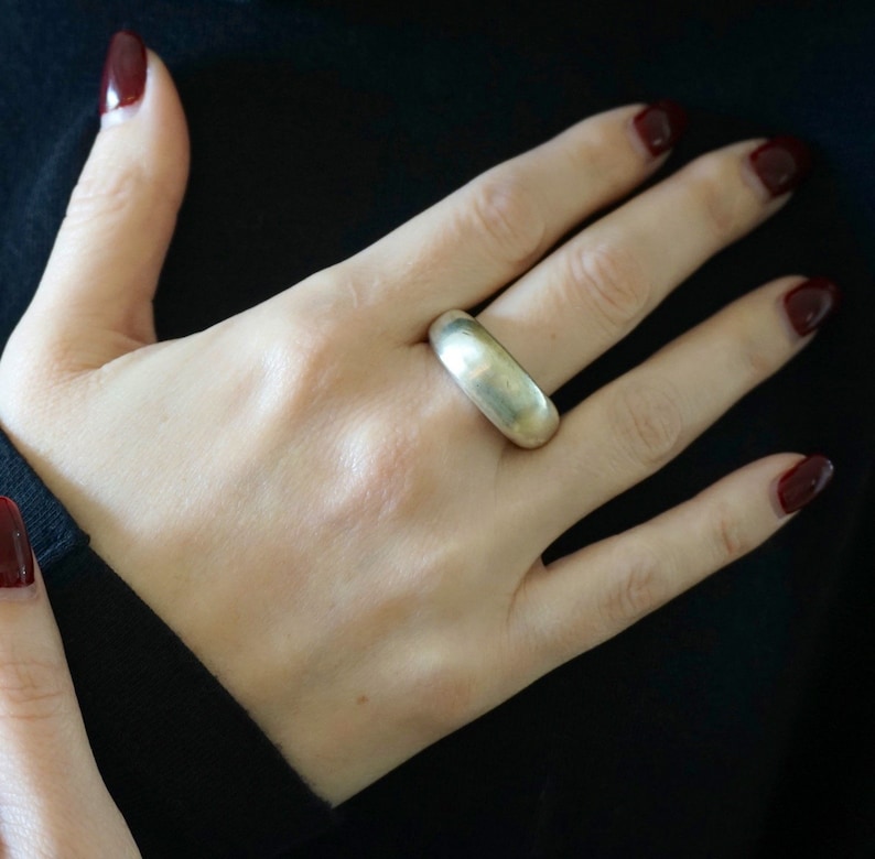 Bubble Silver Band Ring - Etsy