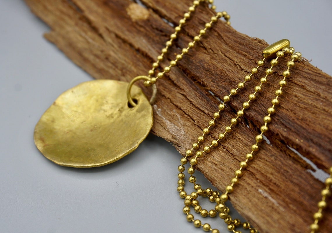 Necklace brass Pendant Handmade in a Unique Design.brass - Etsy