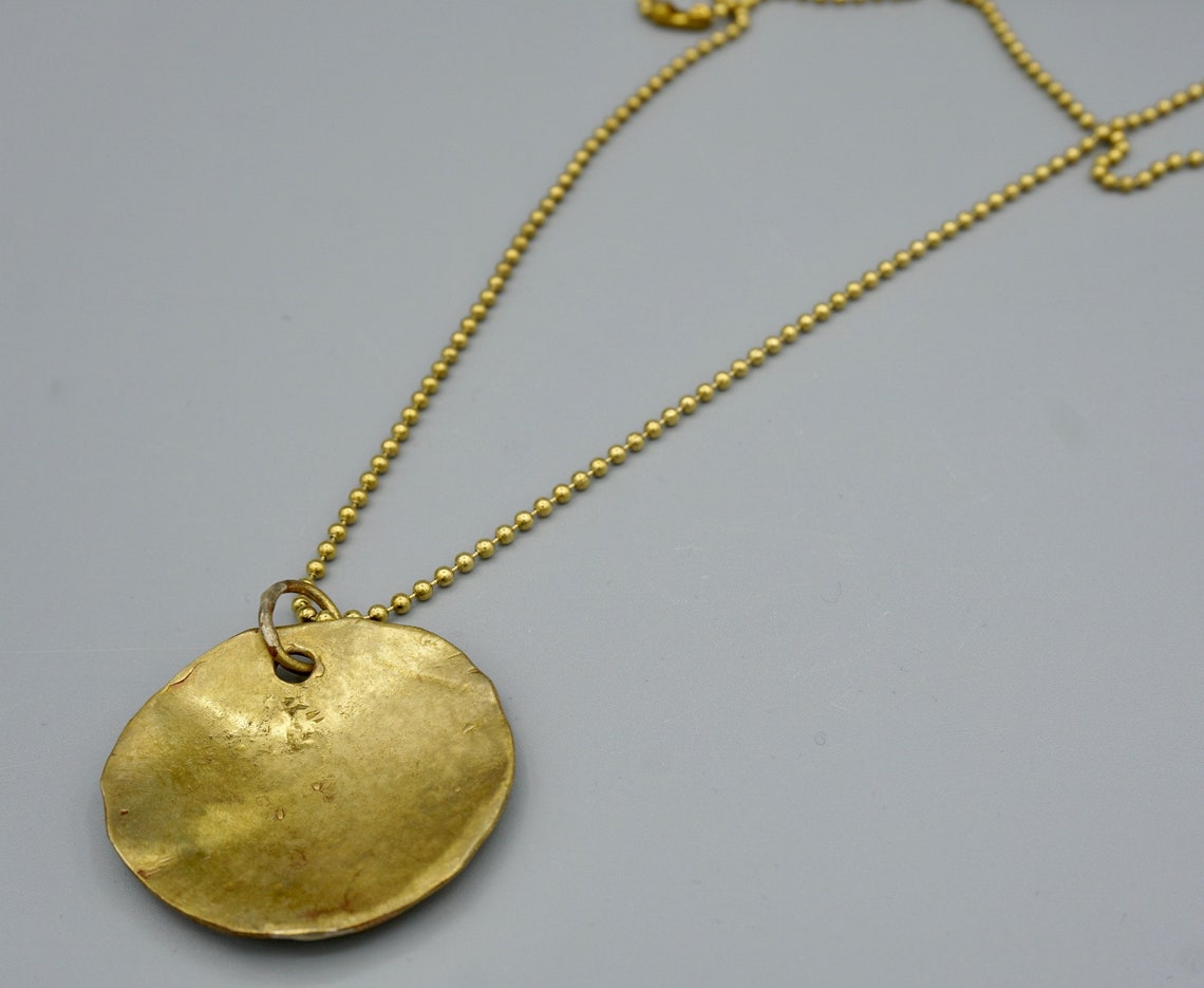 Necklace brass Pendant Handmade in a Unique Design.brass - Etsy