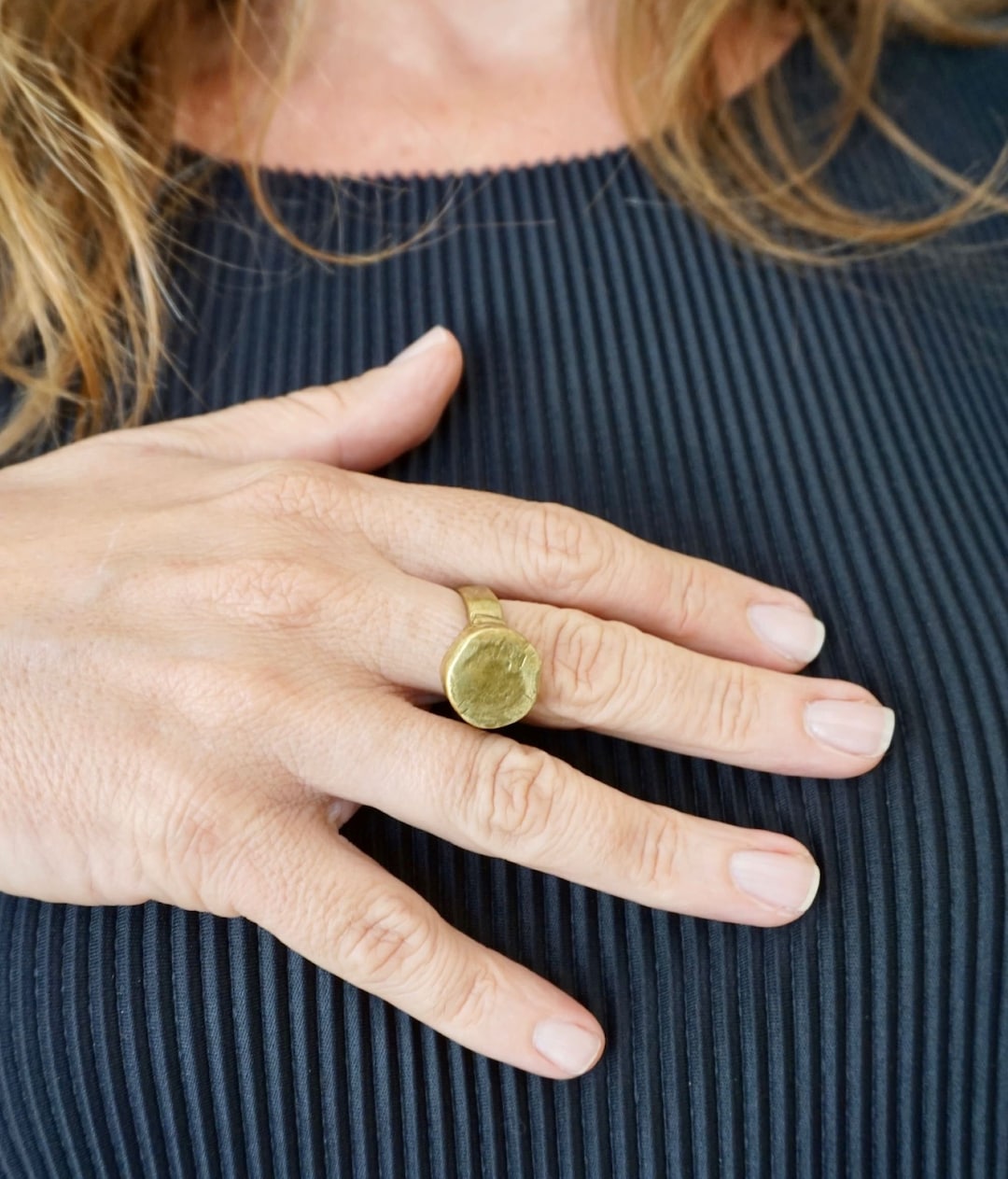 Brass Signet Ring With Uniquely Designed Seal Ring,in the Shape of a ...