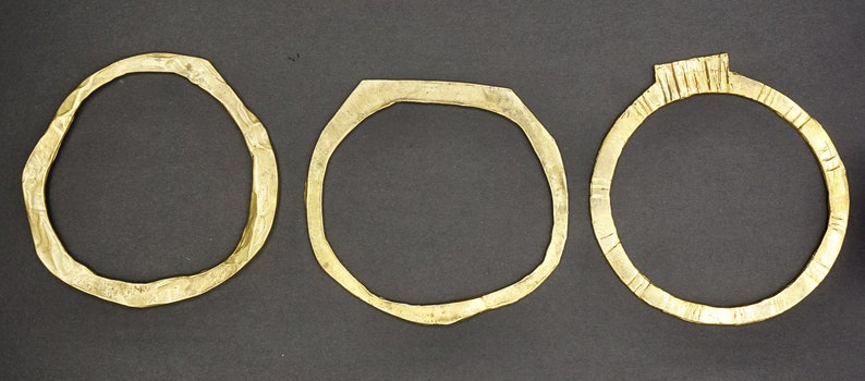 Brass Bangle Stacking Bracelets Set - Etsy