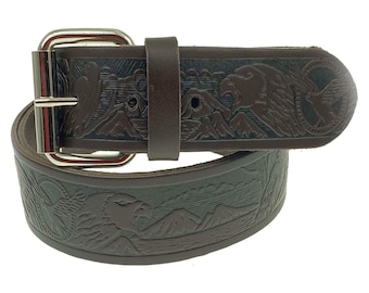 Music Notes, Real Leather Pink Belt 1.5 Inch/38mm, Sizes S, M, L, XL ...