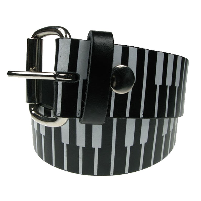 Piano, Real Leather Black Belt 1.5 Inch/38mm, Sizes - S, M, L, XL ...