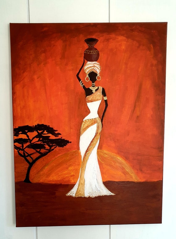 Easy Tribal African Acrylic Painting