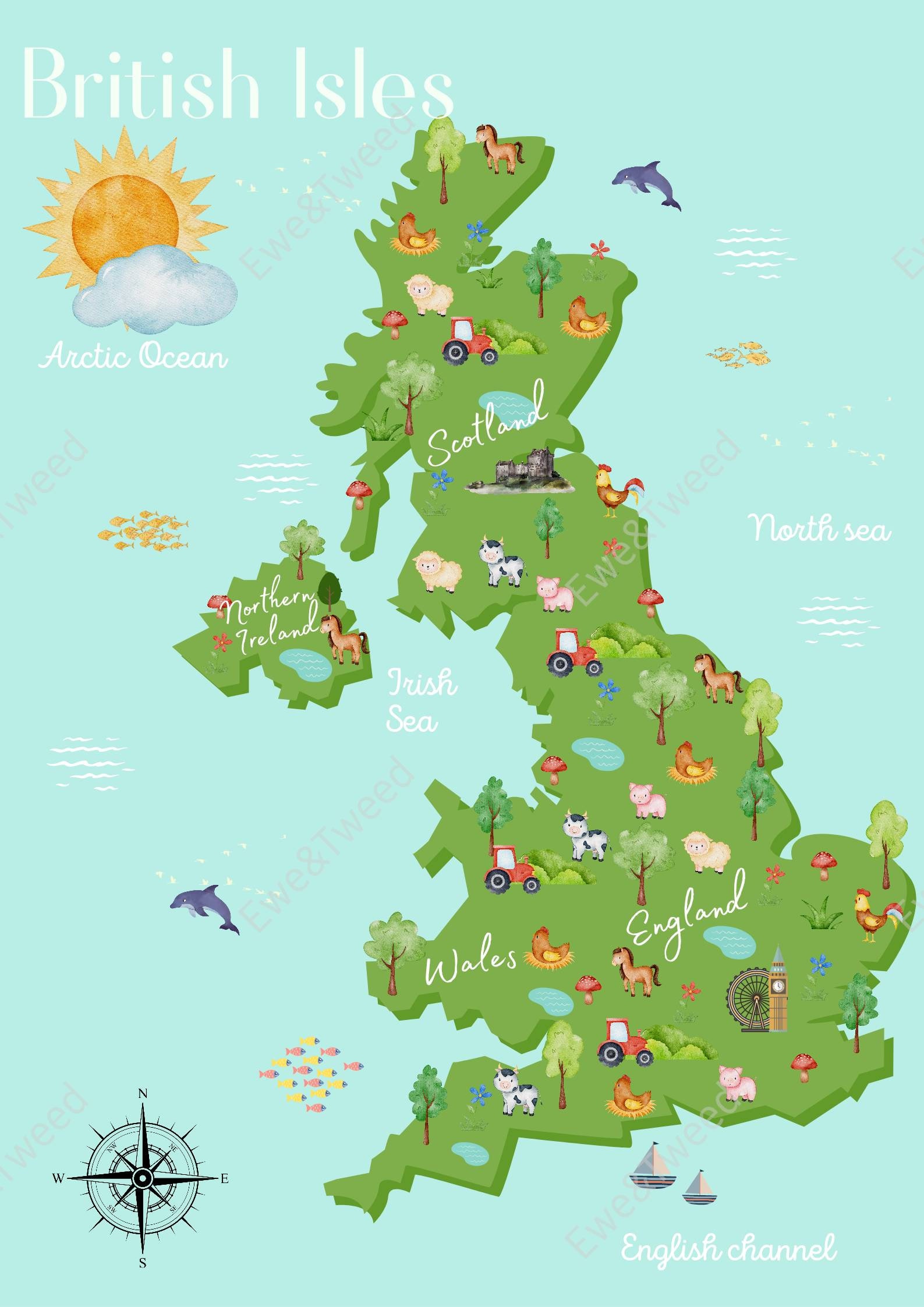 England Map For Kids Children's United Kingdom Counties And Regions