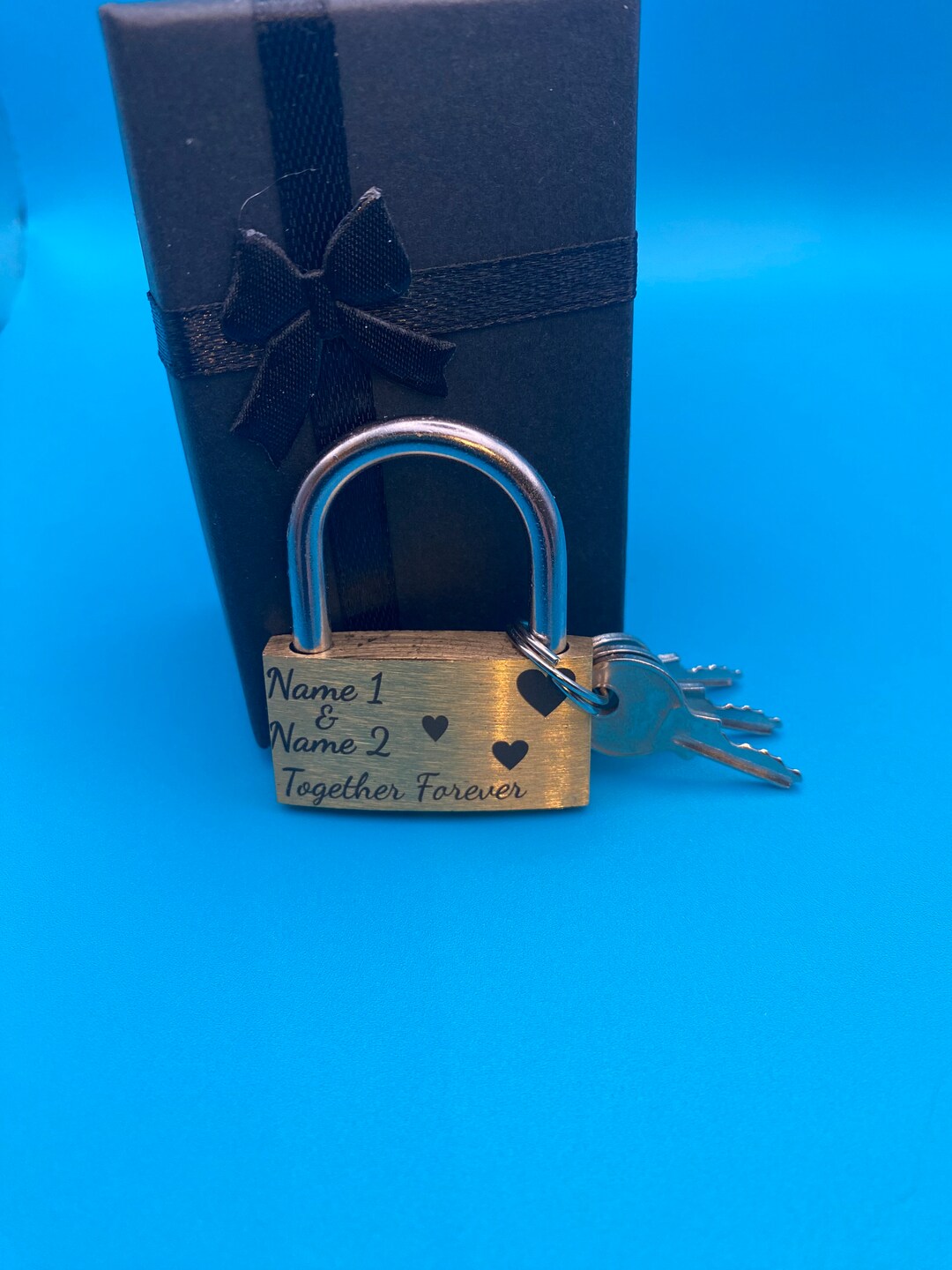 Personalised Padlock Wedding Annivesary Gift Present Love Lock ...