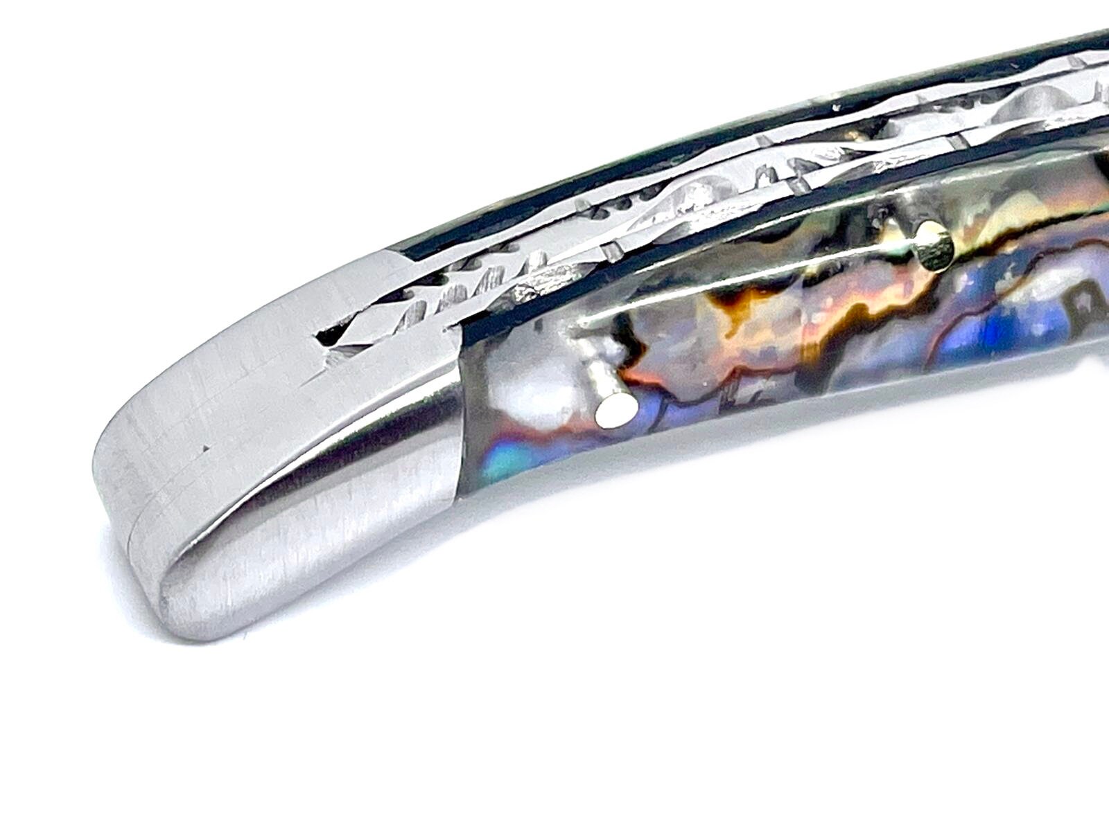 Abalone Knife Laguiole Model Damascus Blade - Etsy