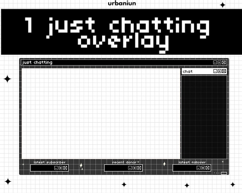 Aesthetic windows stream overlay package twitch overlay | Etsy