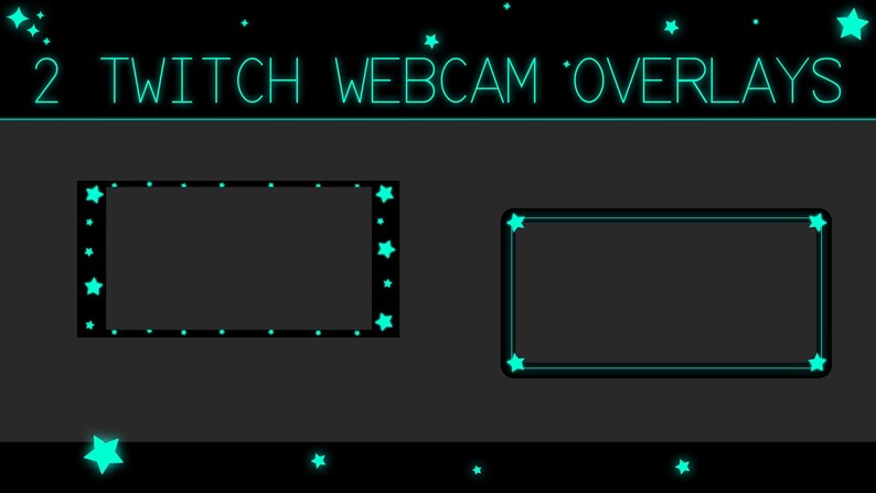 2x Twitch Webcam Overlay Neon Neon Stream Camera Overlay - Etsy