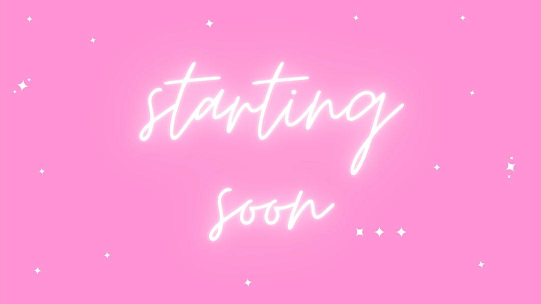 Twitch Overlay Animated Screens, Pink, Cute, Kawaii, Celestial, Stars ...